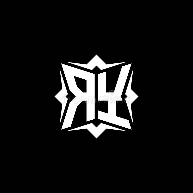 RY Logo Monogram Geometric Modern Design Stock Vector - Illustration of ...