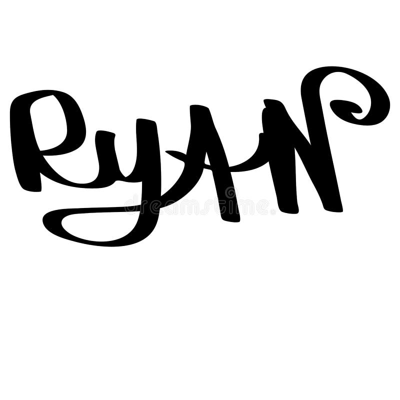 Ryan Male Name Street Art Design. Graffiti Tag Ryan. Vector Art. Stock ...