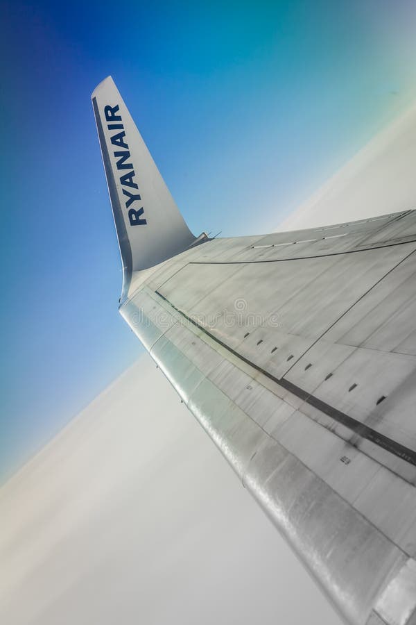 Ryanair above the clouds editorial photography. Image of formations ...