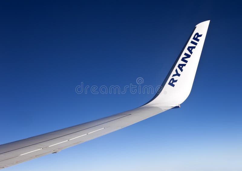Ryanair Aircraft Winglet of a Boeing 737-800 Editorial Stock Image ...