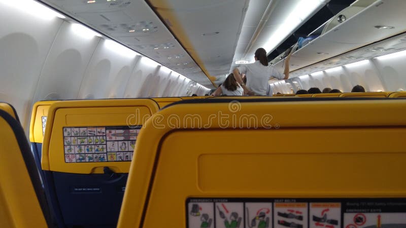 Inside of the Ryanair Airplane Editorial Photography - Image of plane ...