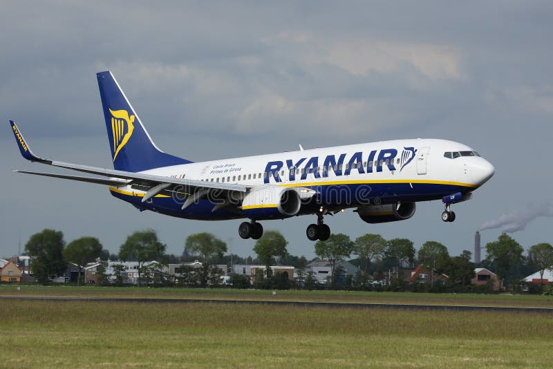 Ryanair Jet Taking Off from Airport, Night View Editorial Stock Photo ...