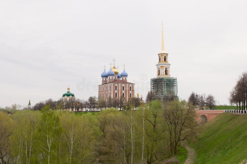 Ryazan Kremlin. stock photo. Image of golden, center - 31567904
