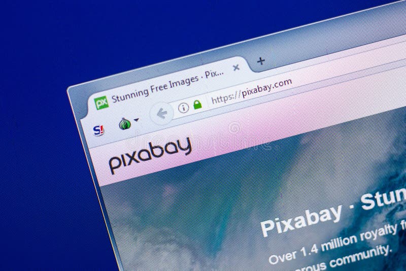 Ryazan, Russia - April 29, 2018: Homepage of Pixabay Website on the ...