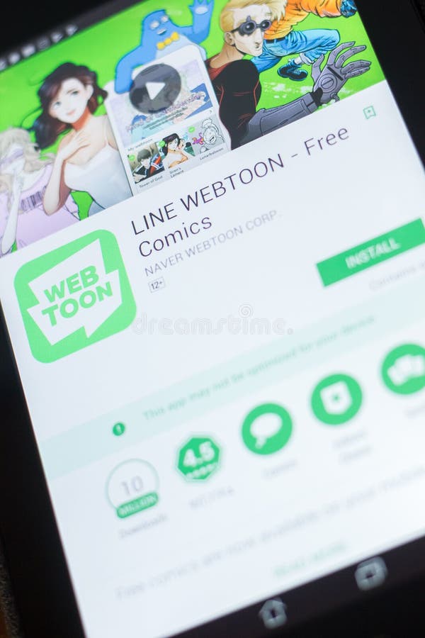 Ryazan, Russia - April 19, 2018 - Line Webtoon Mobile App on the ...