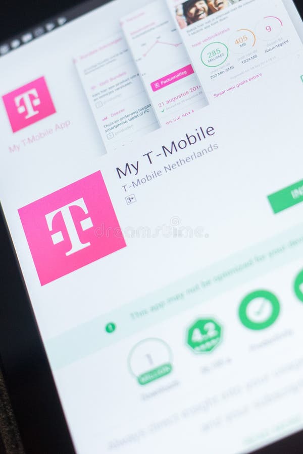 Ryazan, Russia - April 19, 2018 - My T-Mobile Mobile App on the Display ...