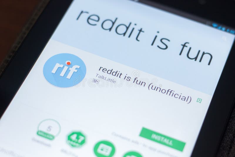 Ryazan, Russia - April 19, 2018 - Reddit is Fun Mobile App on the ...