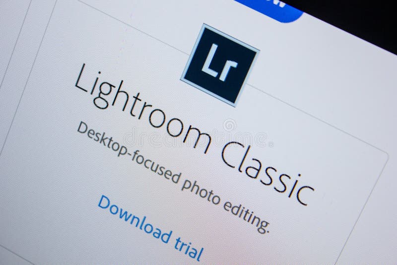 Ryazan, Russia - July 11, 2018: Adobe Lightroom Classic, Software Logo ...