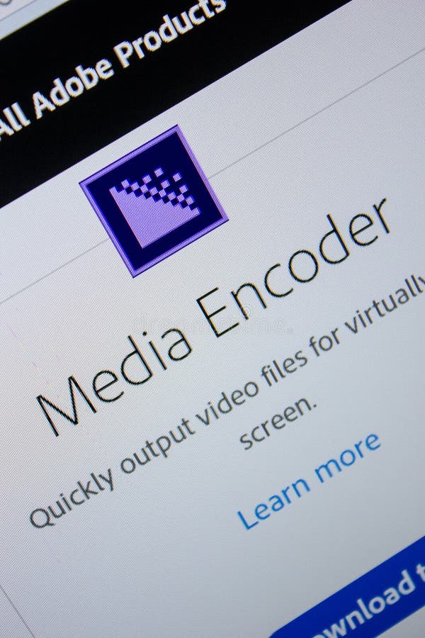 Ryazan, Russia - July 11, 2018: Adobe Media Encoder, Software Logo on ...