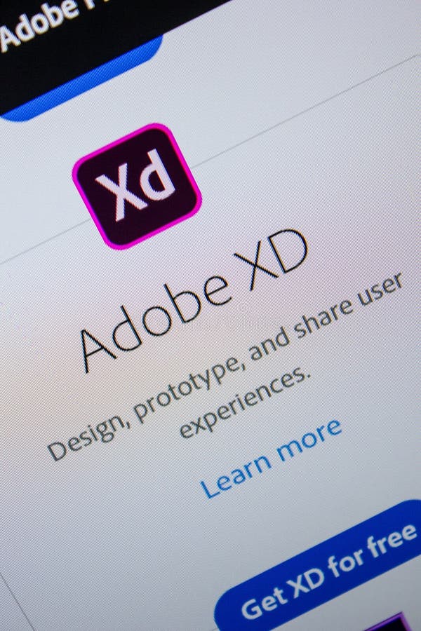Ryazan, Russia - July 11, 2018: Adobe XD, Software Logo on the Official ...