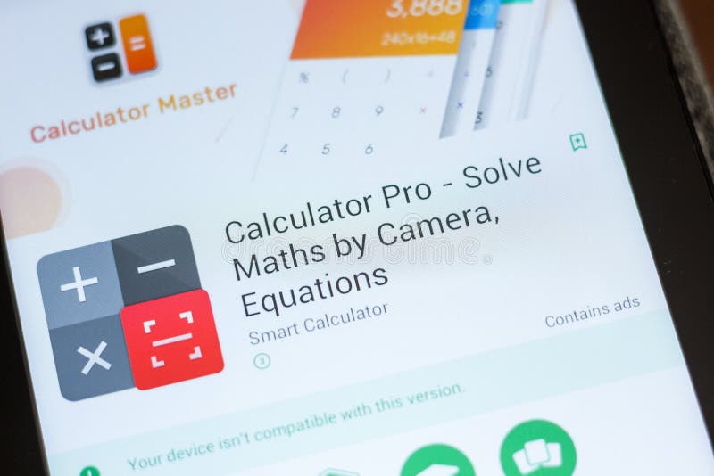 Ryazan, Russia - July 03, 2018: Calculator Pro - Solve Math by Camera ...