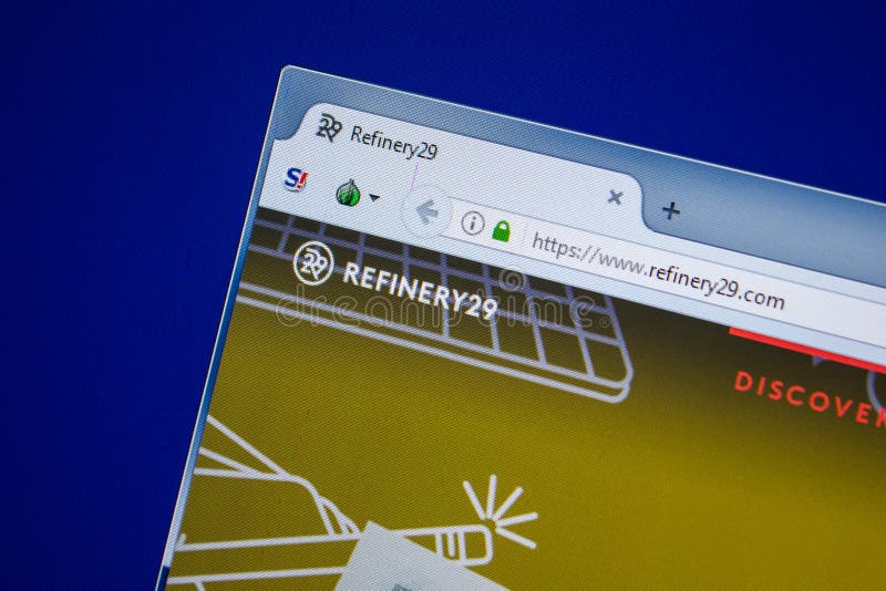 Ryazan, Russia - July 24, 2018: Homepage of Refinery29 Website on the ...