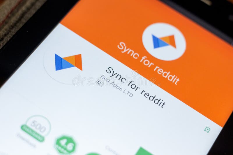 Ryazan, Russia - July 03, 2018: Sync for Reddit Mobile App on the ...