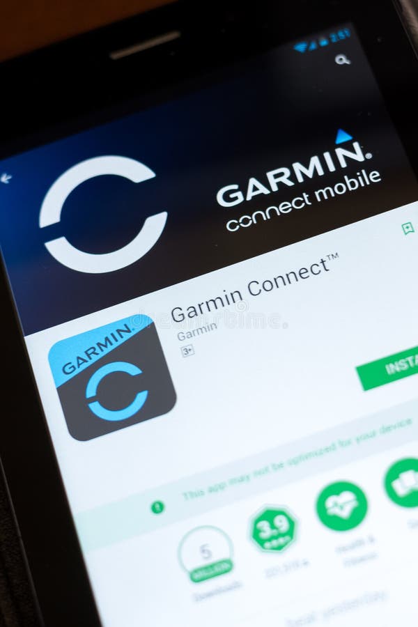 Ryazan, Russia - June 24, 2018: Garmin Connect Mobile App on the ...