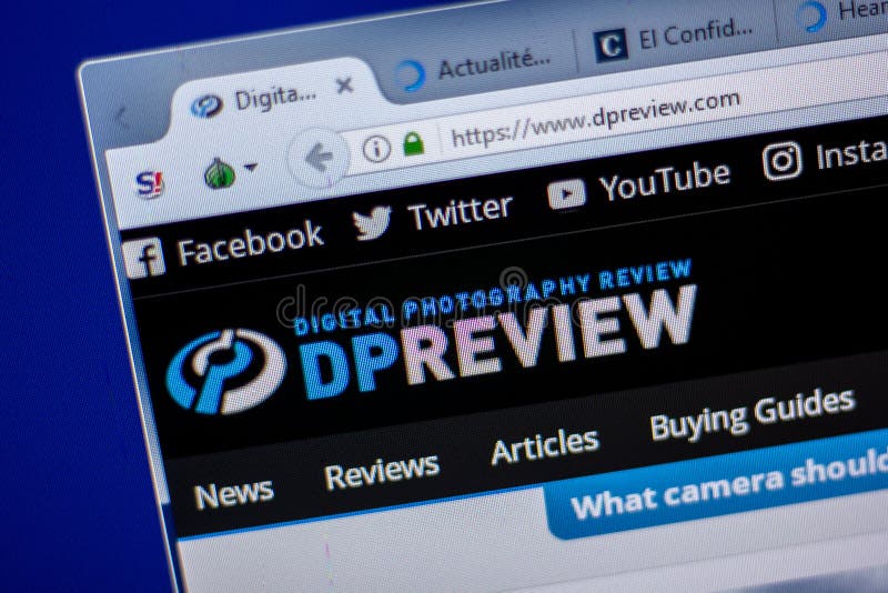 Ryazan, Russia - June 05, 2018: Homepage of DPreview Website on the ...