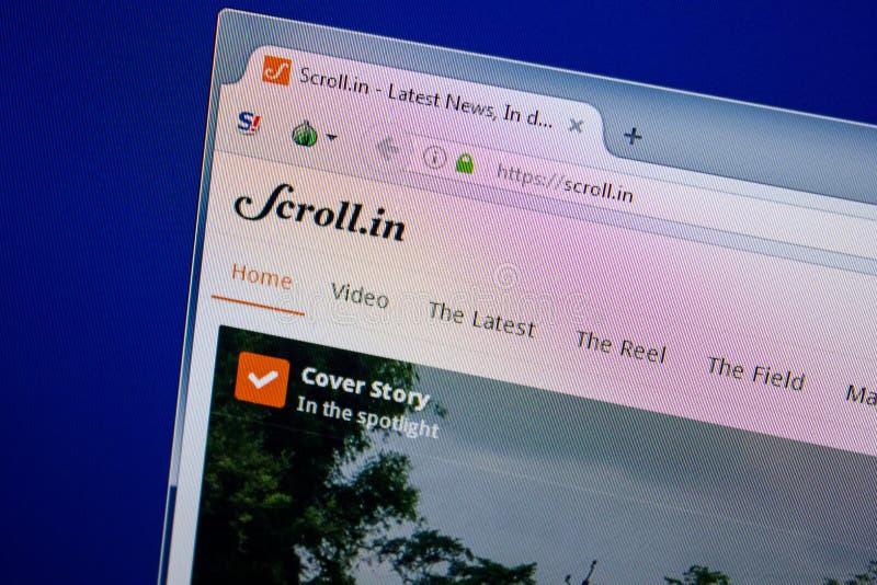 Ryazan, Russia - June 26, 2018: Homepage of Scroll Website on the ...