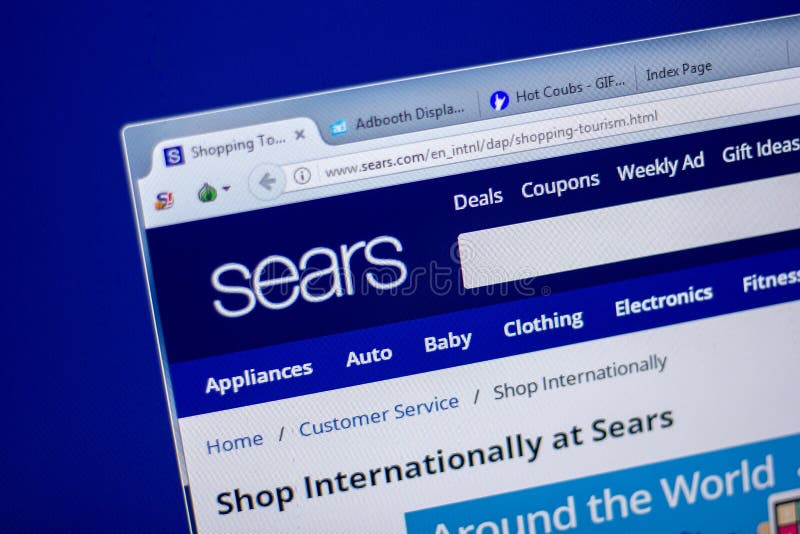 Ryazan, Russia - June 05, 2018: Homepage of Sears Website on the ...