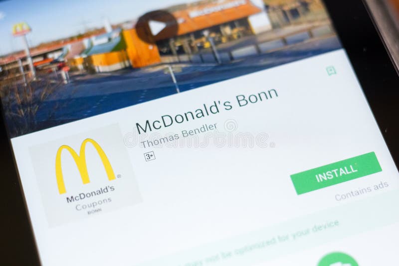 Ryazan, Russia - June 24, 2018: McDonalds Bonn Mobile App on the ... Ryazan, Russia - June 24, 2018: McDonalds Bonn Mobile App on the ...