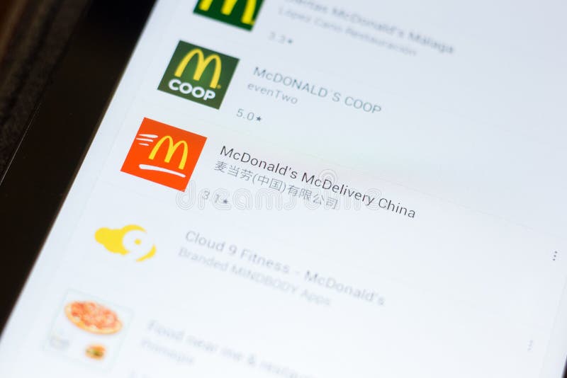 Ryazan, Russia - June 24, 2018: McDonalds China Icon on the List of ... Ryazan, Russia - June 24, 2018: McDonalds China Icon on the List of ...