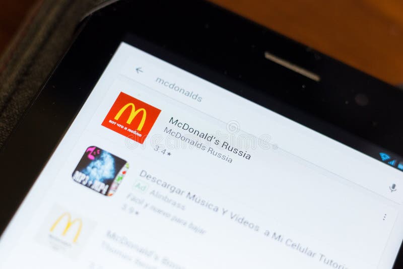 Ryazan, Russia - June 24, 2018: McDonalds Russia Icon on the List of ... Ryazan, Russia - June 24, 2018: McDonalds Russia Icon on the List of ...