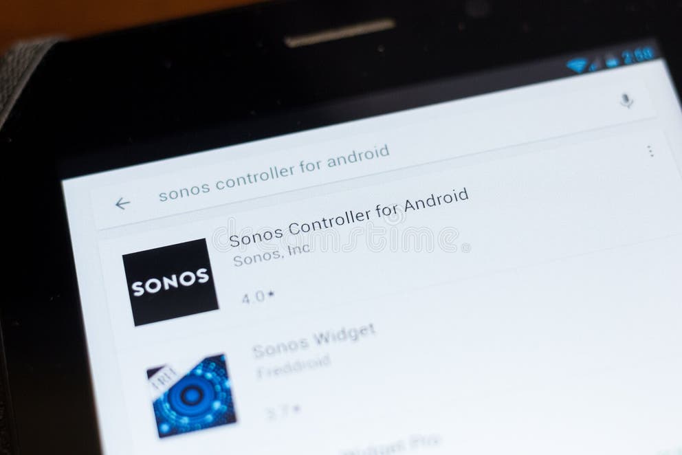 Ryazan, Russia - June 24, 2018: Sonos Controller for Android Icon on the List of Mobile Apps ...