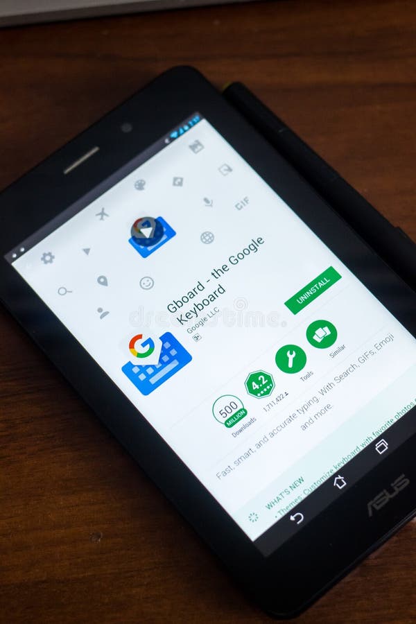 Ryazan, Russia - March 21, 2018 - Gboard - the Google Keyboard Mobile ...