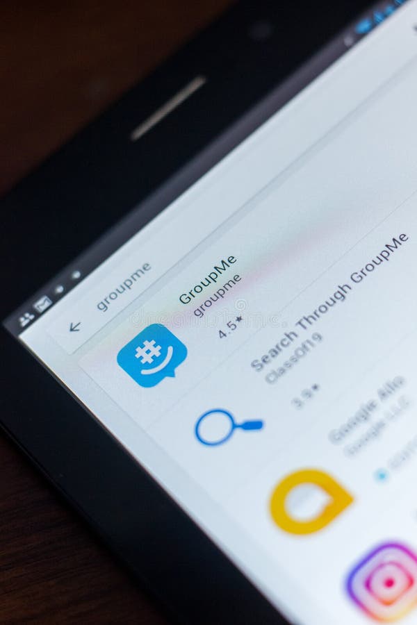 Ryazan, Russia - March 21, 2018 - GroupMe Icon in the List of Mobile ...