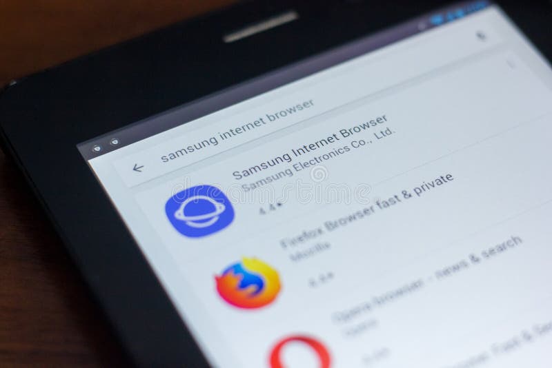 Ryazan, Russia - March 21, 2018 - Samsung Internet Browser Icon in a ...