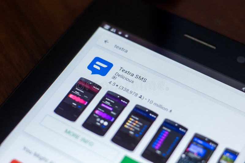 Ryazan, Russia - March 21, 2018 - Textra SMS Icon in the List of Mobile ...