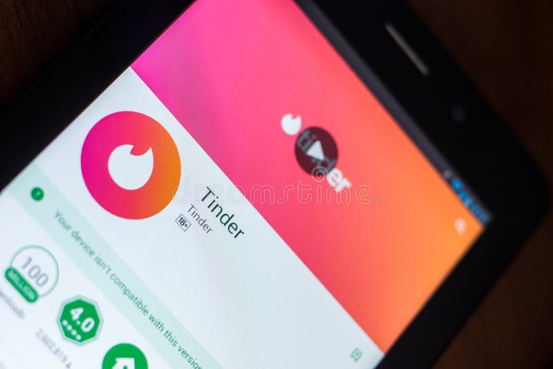 Tinder mobile application editorial photography. Image of connect ...