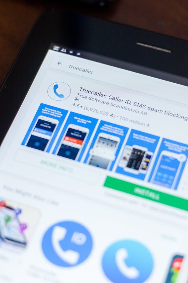Ryazan, Russia - March 21, 2018 - Truecaller Icon in the List of Mobile ...