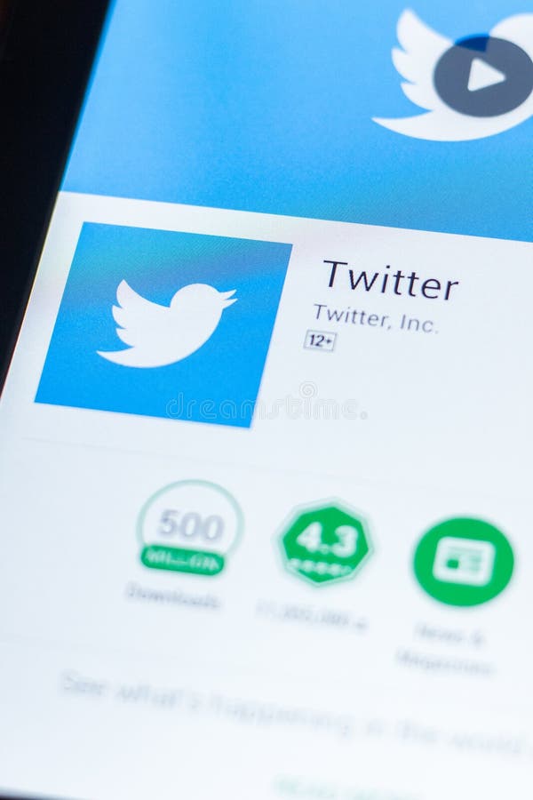 Ryazan, Russia - March 21, 2018 - Twitter Mobile App on the Display of ...