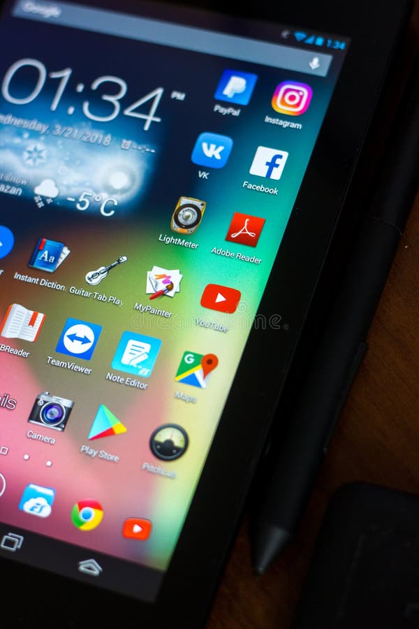 Ryazan, Russia - March 21, 2018 - Youtube App on a Display of Tablet PC ...