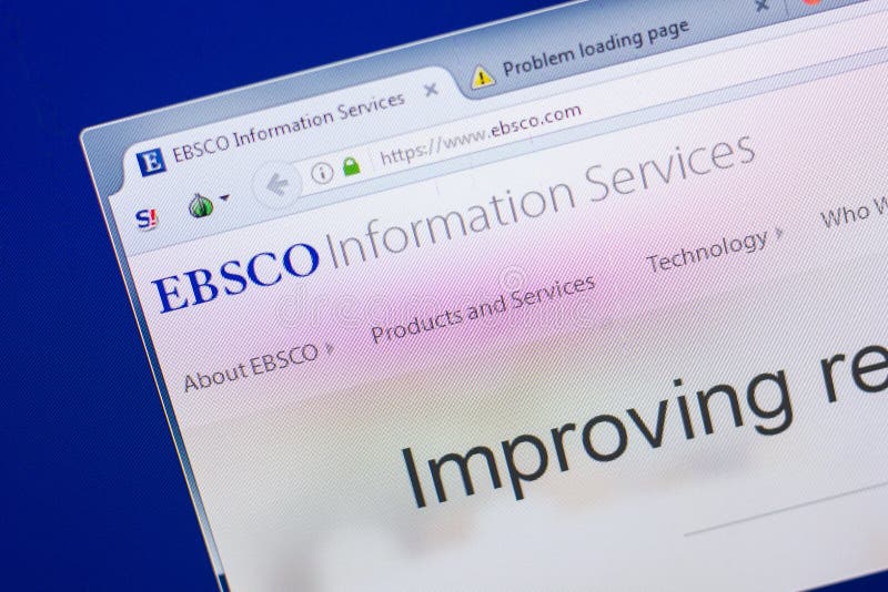 Ryazan, Russia - May 13, 2018: Ebsco Website on the Display of PC, Url ...