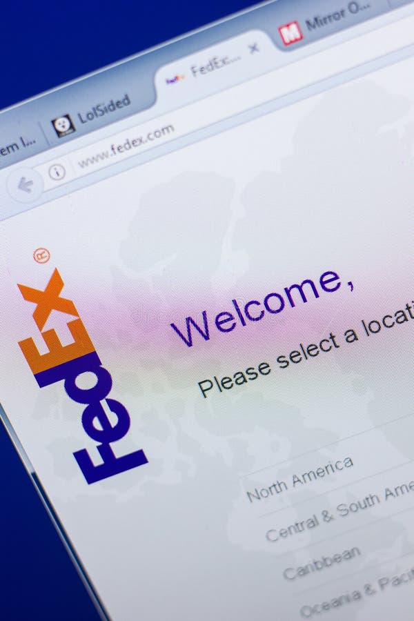 Fedex.com Web Site. Selective Focus. Editorial Photo - Image of home ...