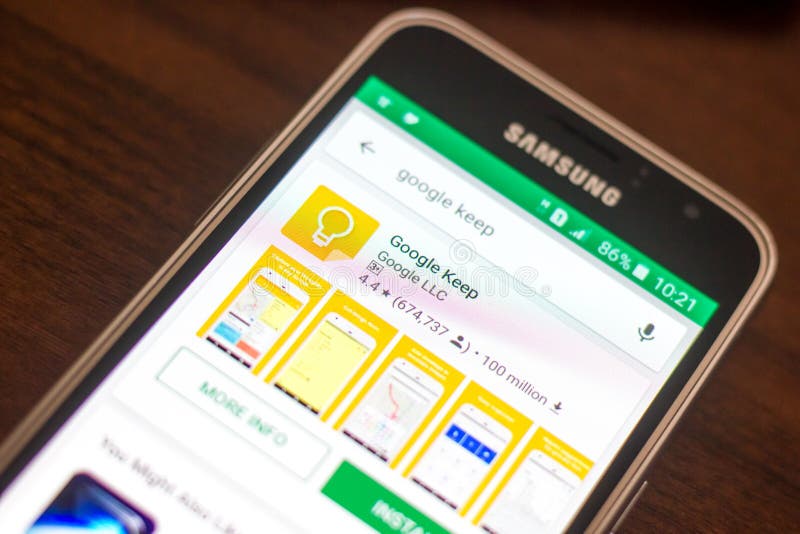 Ryazan, Russia - May 04, 2018: Google Keep Icon in the List of Mobile ...