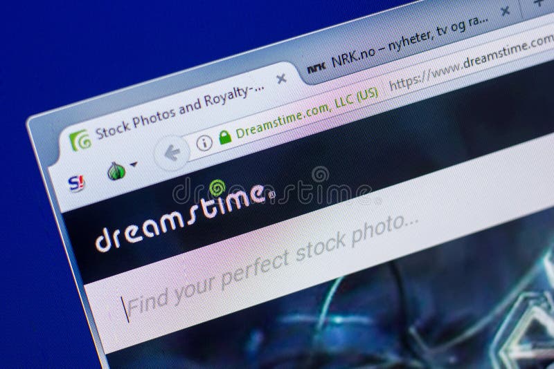 Homepage of Dreamstime Website on the Display of PC, Url - Dreamstime ...