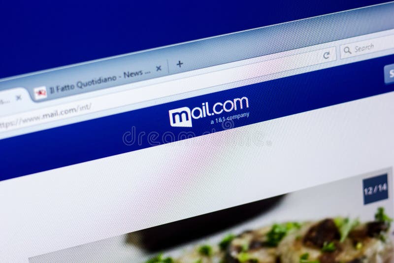 Ryazan, Russia - May 27, 2018: Homepage of Mail Website on the Display ...