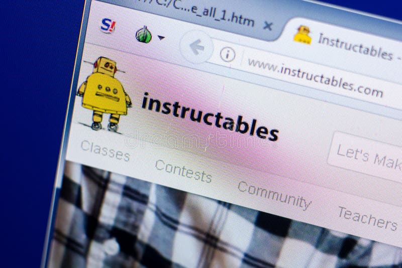 Ryazan, Russia - May 08, 2018: Instructables Website on the Display of ...