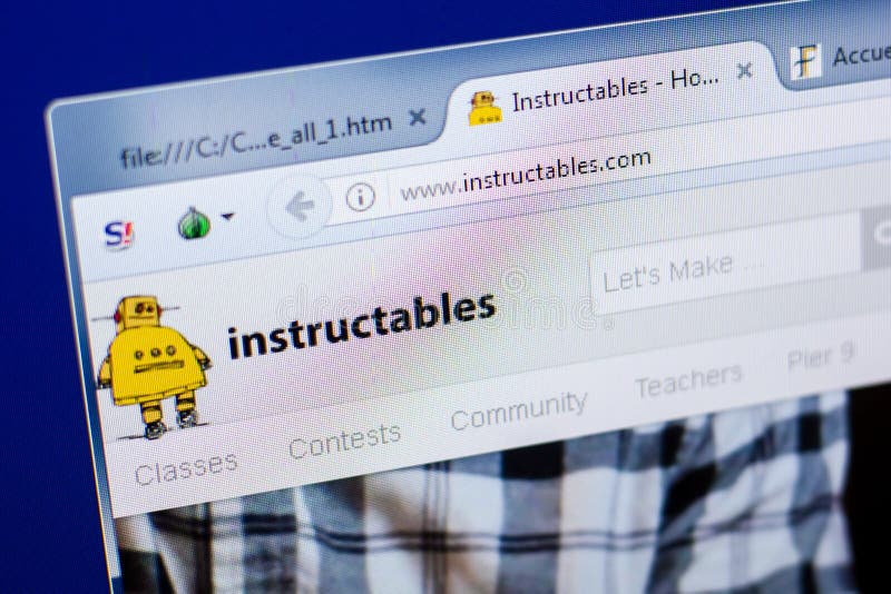 Ryazan, Russia - May 08, 2018: Instructables Website on the Display of PC, Url - Instructables ...