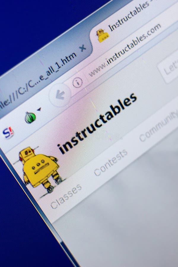 Ryazan, Russia - May 08, 2018: Instructables Website on the Display of ...