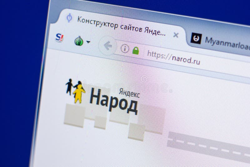 Ryazan, Russia - May 13, 2018: Narod Website on the Display of PC, Url ...