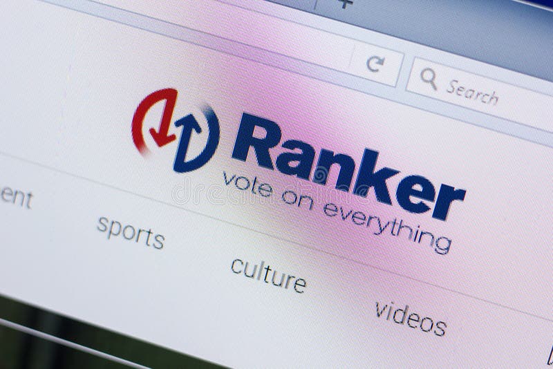 Ranker Web Site Opened on the Mobile Editorial Stock Photo - Image of ...