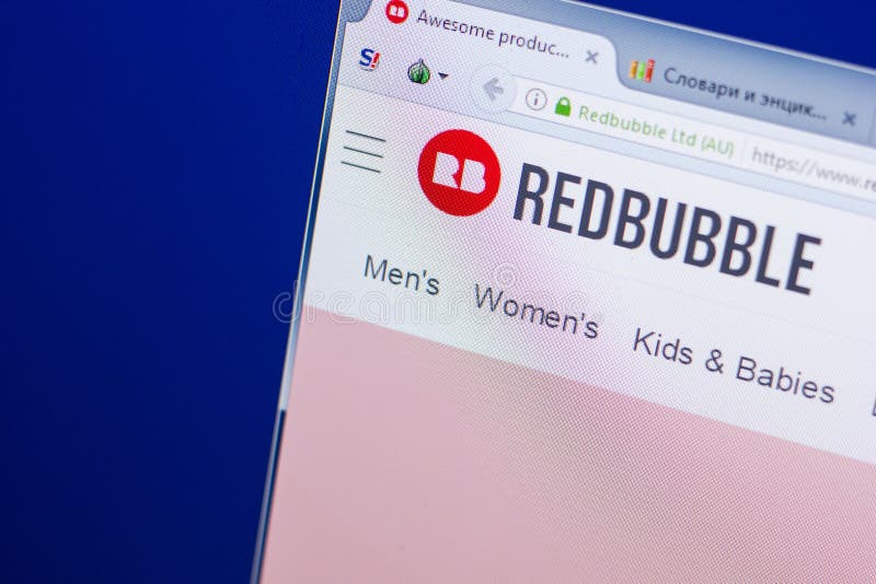 Ryazan, Russia - May 13, 2018: RedBubble Website on the Display of PC ...