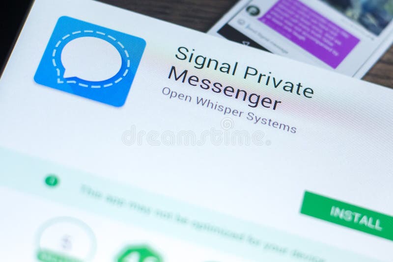 Ryazan, Russia - May 02, 2018: Signal Private Messenger Mobile App on ... Ryazan, Russia - May 02, 2018: Signal Private Messenger Mobile App on ...