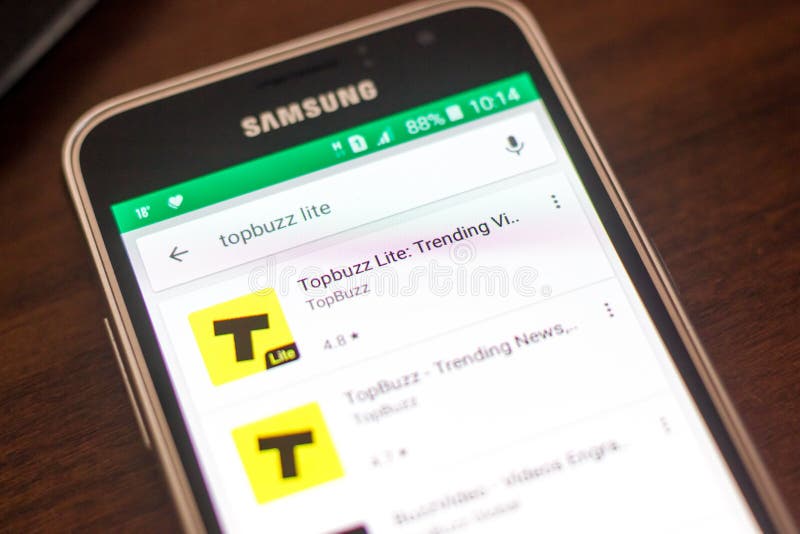 Ryazan, Russia - May 04, 2018: Topbuzz Lite Icon in the List of Mobile ...