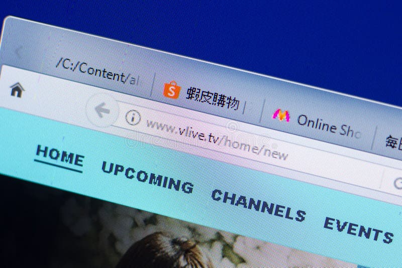 Ryazan, Russia - May 13, 2018: Vlive Website on the Display of PC, Url ...