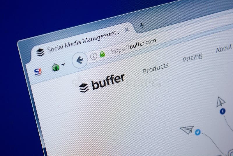 Ryazan, Russia - September 09, 2018: Homepage of Buffer Website on the ...