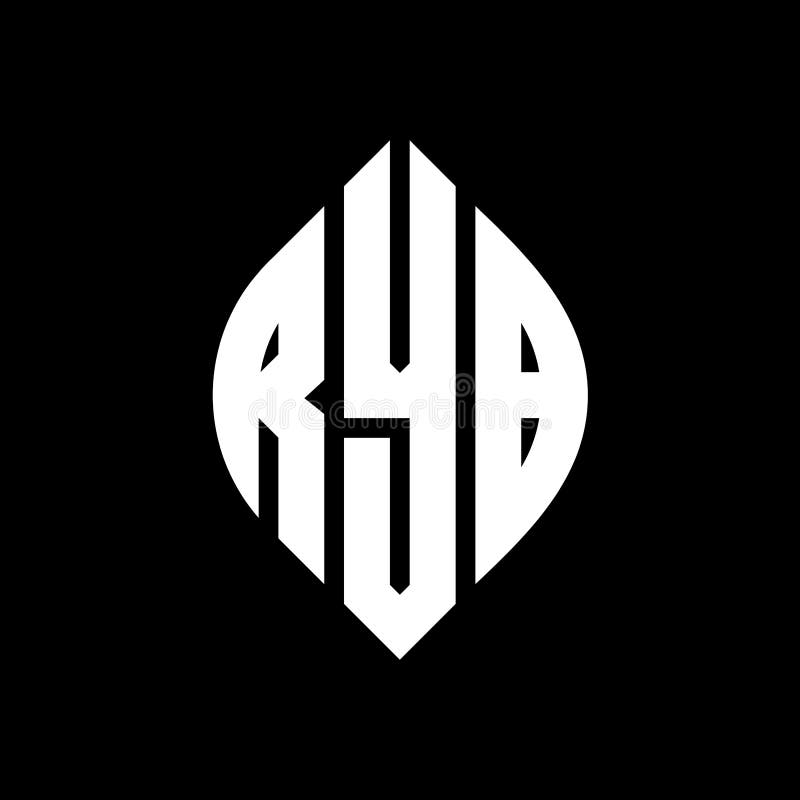 RYB Circle Letter Logo Design with Circle and Ellipse Shape. RYB ...