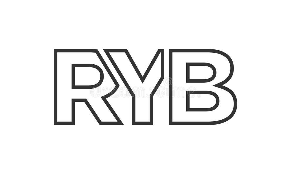 RYB Logo Design Template with Strong and Modern Bold Text. Initial ...